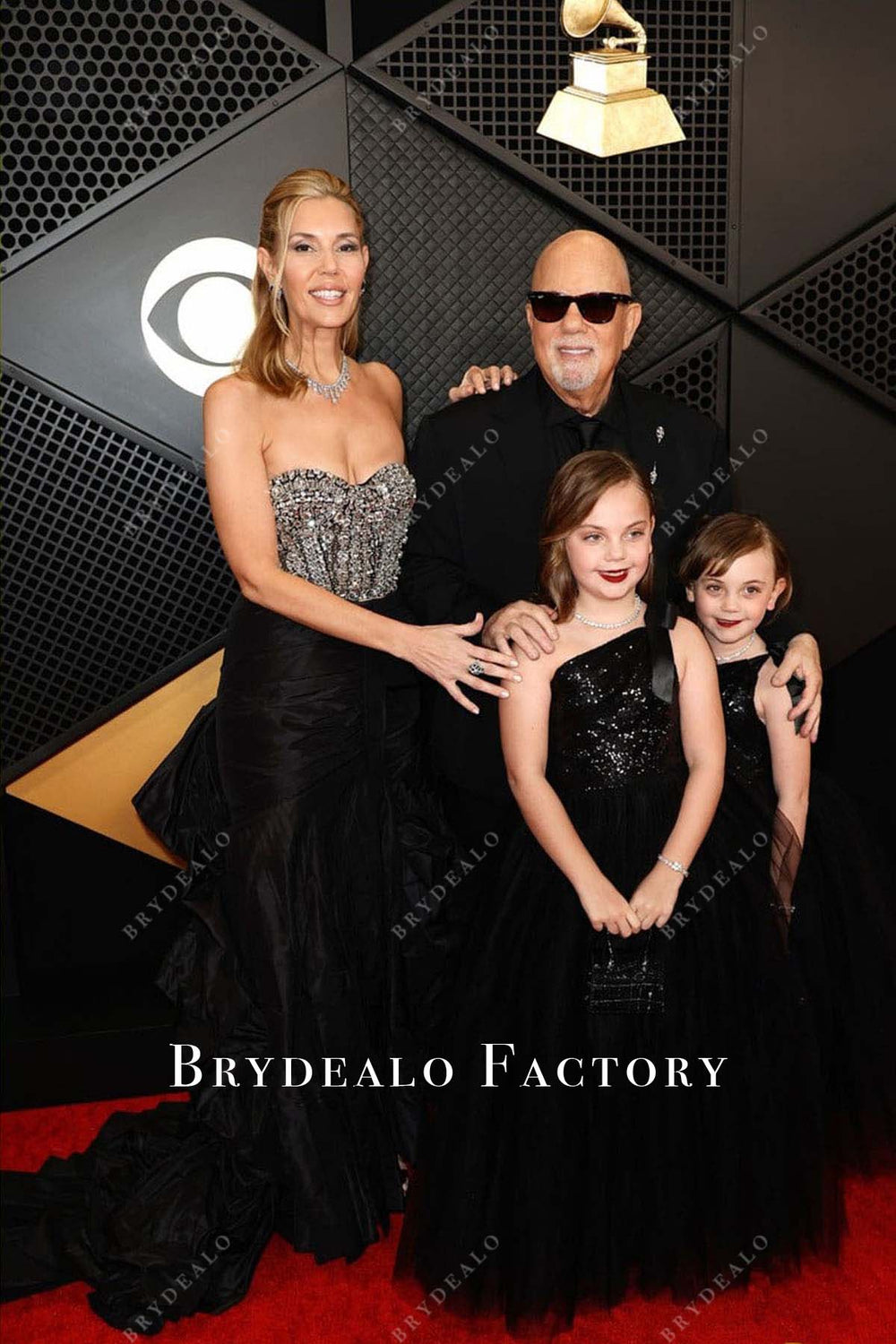 Alexis Roderick Black Strapless 2024 Grammys Red Carpet Sparkly Dress