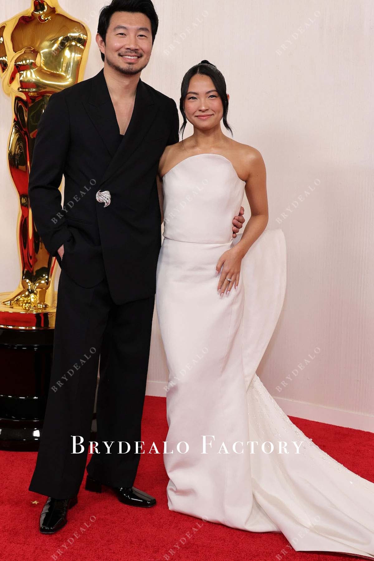Allison Hsu 2024 Oscars Mermaid Red Carpet White Dress