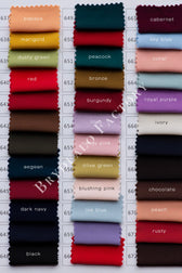 Semi Shiny Crepe Fabric Color Chart | 70+ Colors