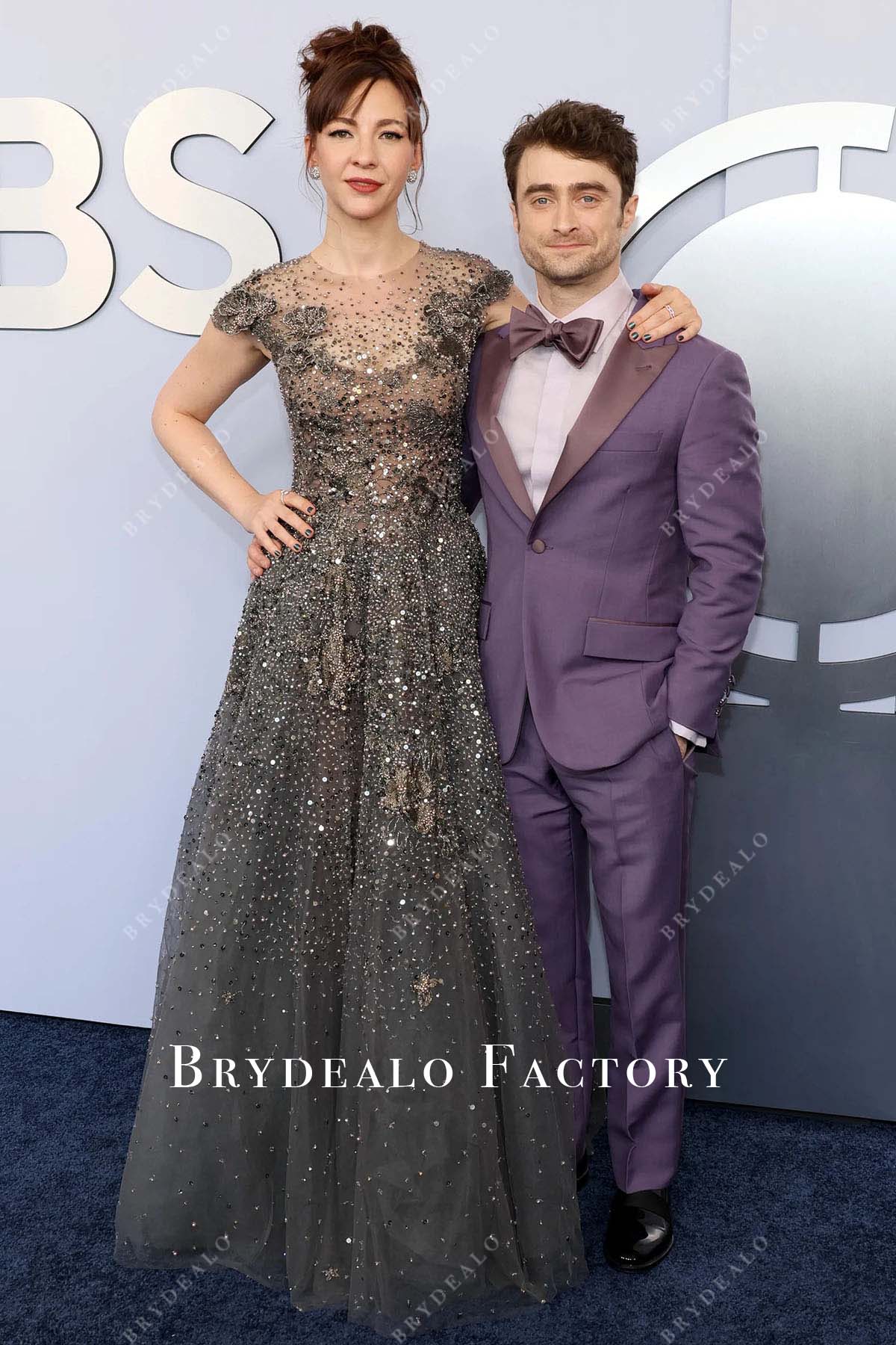 Erin Darke 2024 Tony Awards Sparkly Grey Dress