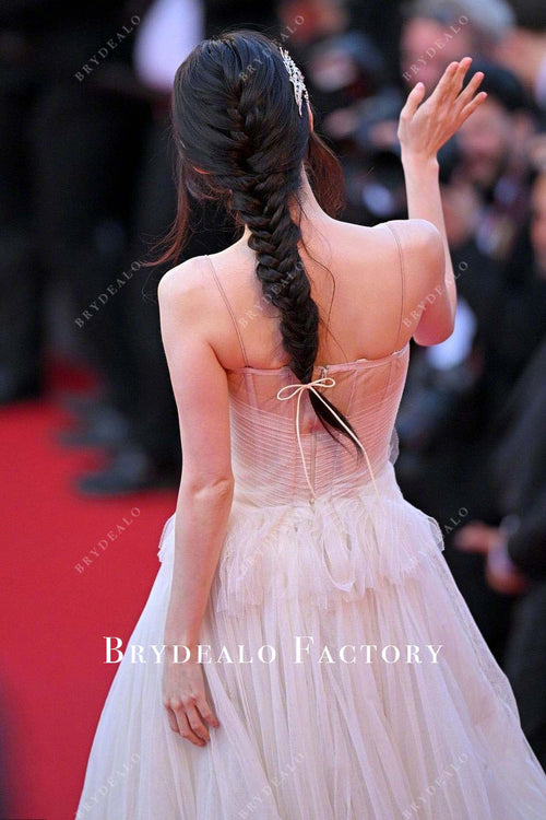 Han So-Hee White Corset Dress 2024 Cannes Film Festival