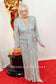 Janty Yates 2024 Oscars Red Carpet Sage Sequined Dress