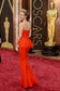 Jennifer Lawrence Orange Strapless Mermaid Celebrity Red Carpet Dress