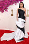 Kristy Sarah 2024 Oscars Black White Mermaid Red Carpet Dress