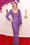 Marlee Matlin 2024 Oscars Red Carpet Purple Sequined Dress