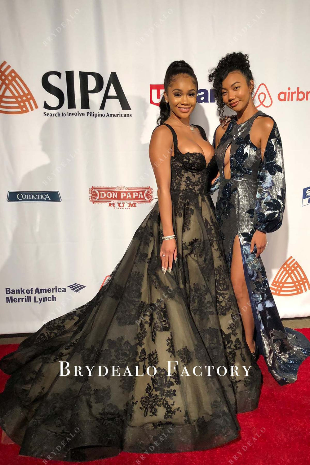 Rapper Saweetie Black Lace Ball Gown Long Red Carpet Celebrity Dress
