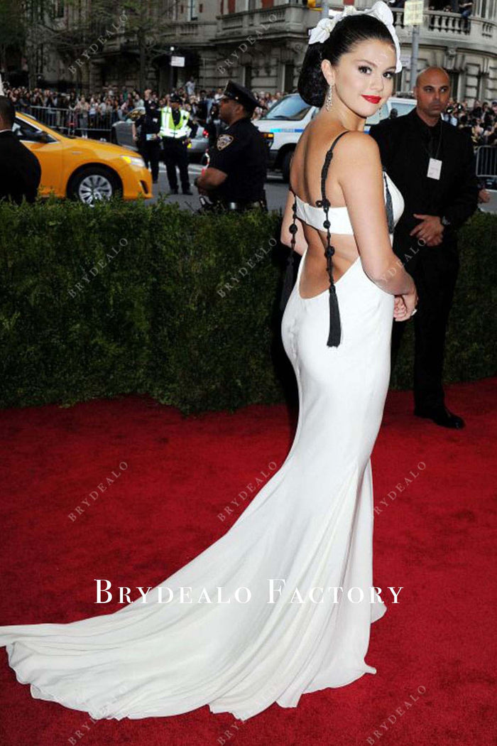 Selena Gomez White Mermaid 2015 Met Gala Dress