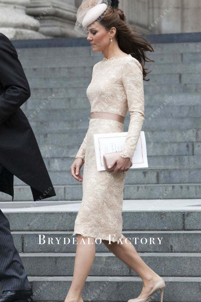 Kate Middleton Nude Lace Dress Queen Elizabeth II's Diamond Jubilee