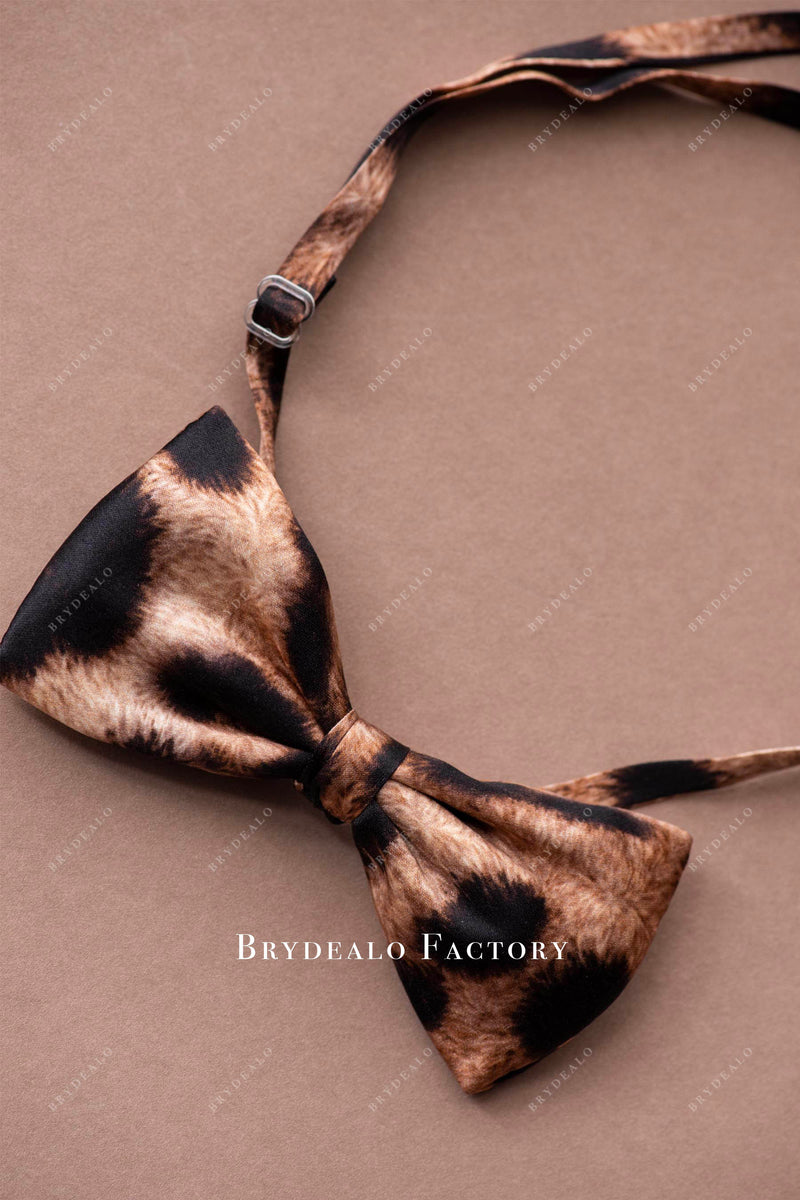 Best Silky Leopard Men's Print Bow Tie | Mrs Bow Tie Online
