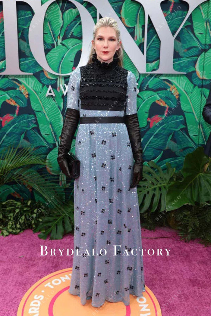 Lily Rabe Black Blue Sparkly Dress 2023 Tony Awards