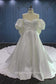 Plus Size Satin Sweetheart Off-shoulder Custom Long Train Bridal Gown