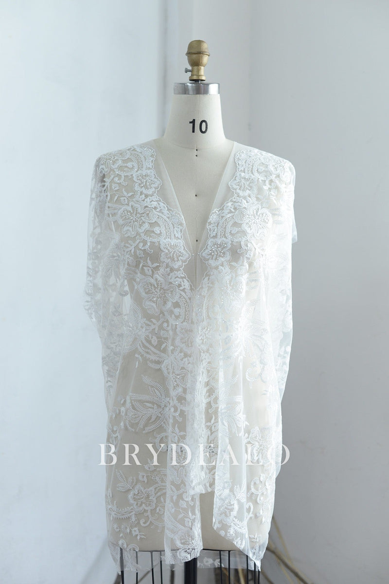 High-end Double Border Lace Fabric with Cording