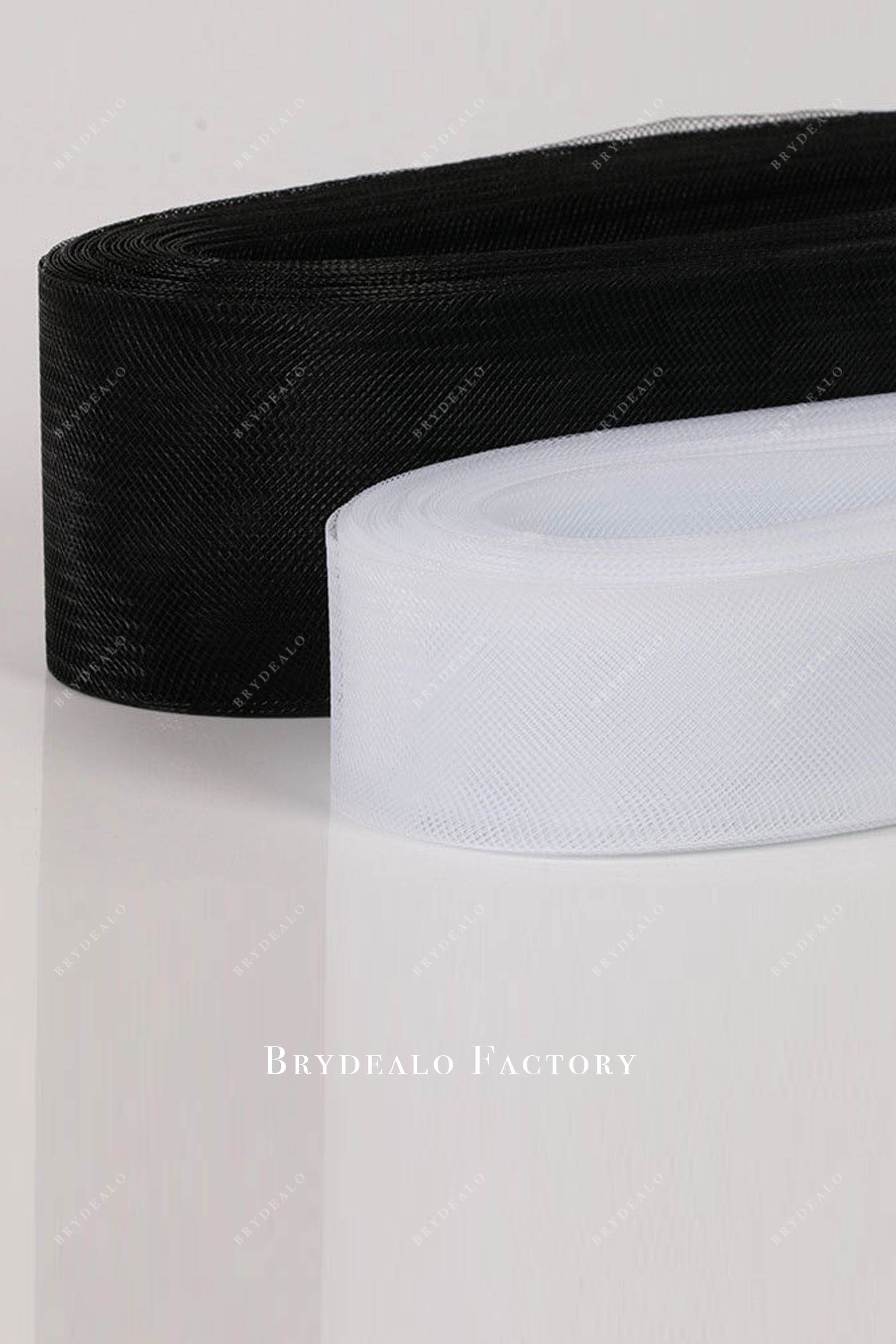 Back White Stiff & Soft Horsehair Braid Rolls Online | 1.2 - 20cm Wide