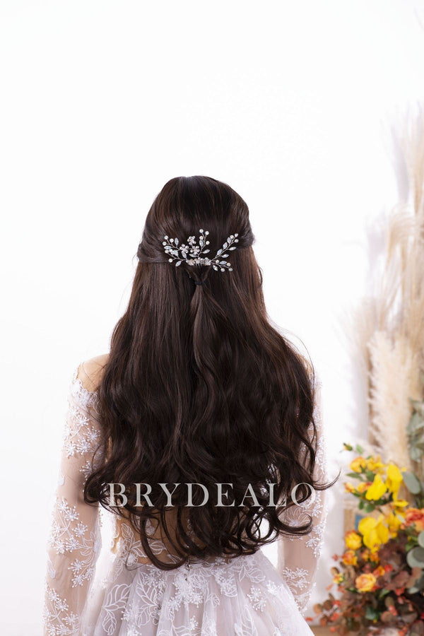 Chic Opal Pearls Bridal Comb for Sale