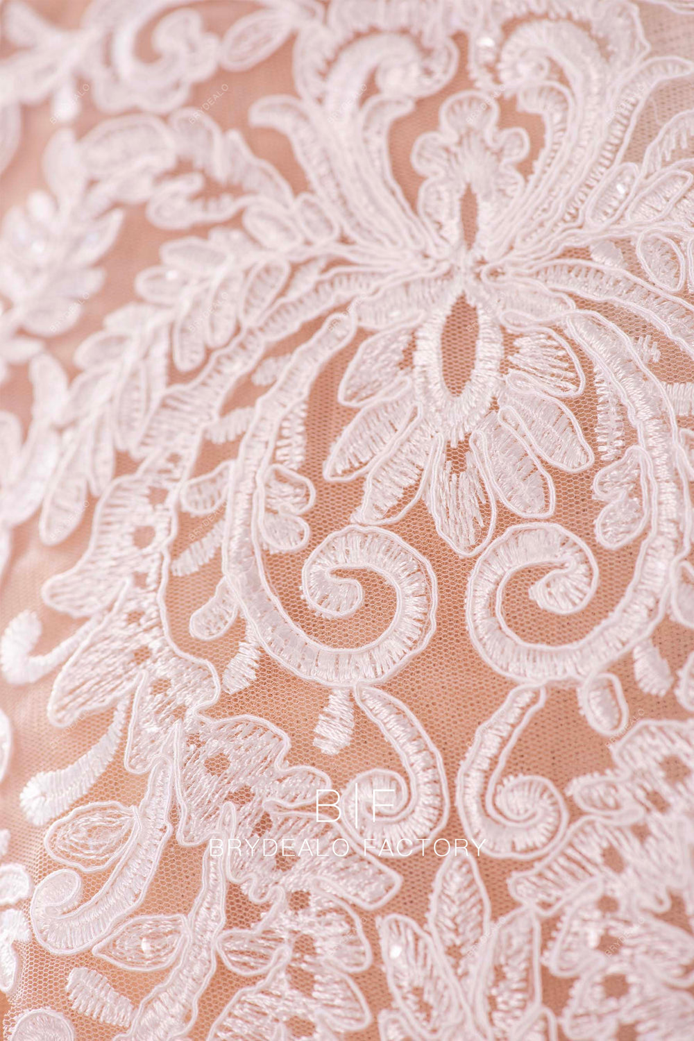 Best Embroidered Cording Totem Scalloped Lace Trim Online