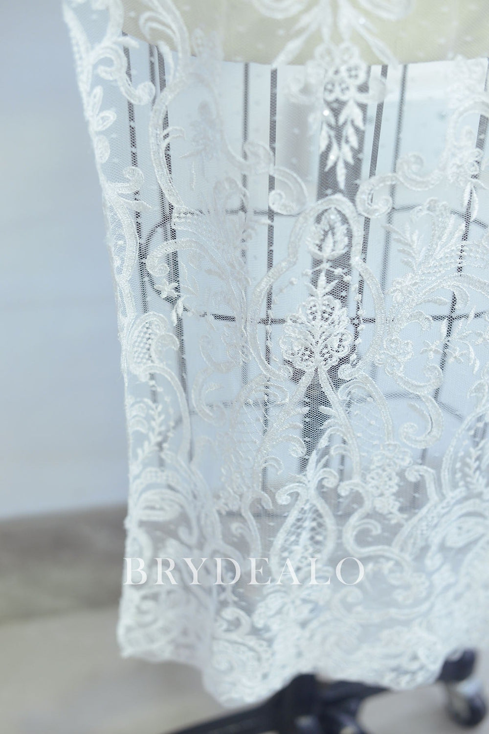 Glamorous Symmetrical Corded High Quality Lace Fabric