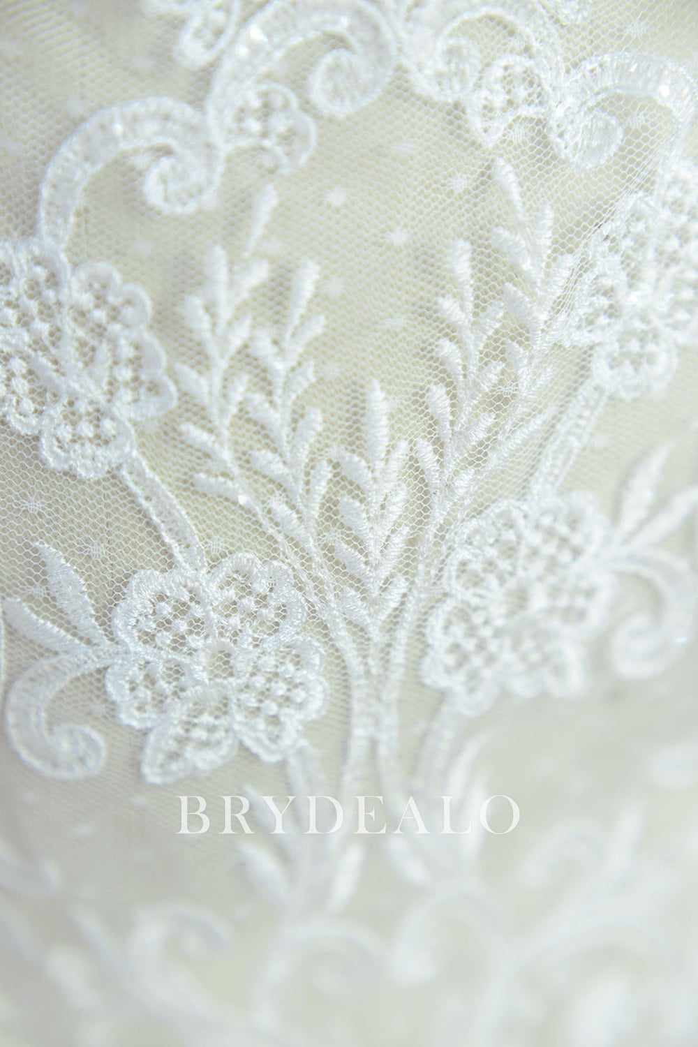 Glamorous Symmetrical Corded High Quality Lace Fabric