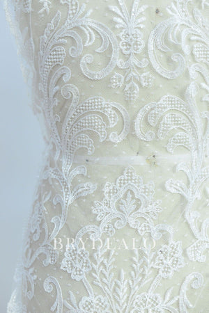 Glamorous Symmetrical Corded High Quality Lace Fabric
