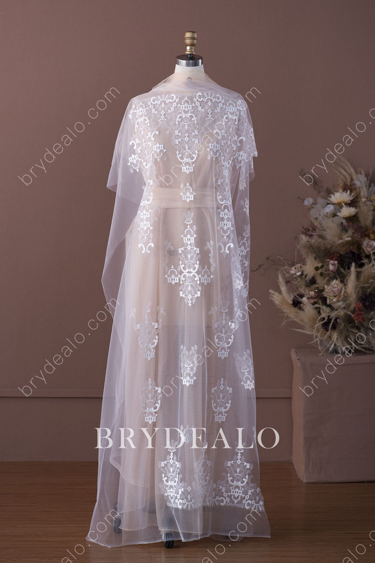 Lovely Geometric Designer Lace Fabric By the Yard