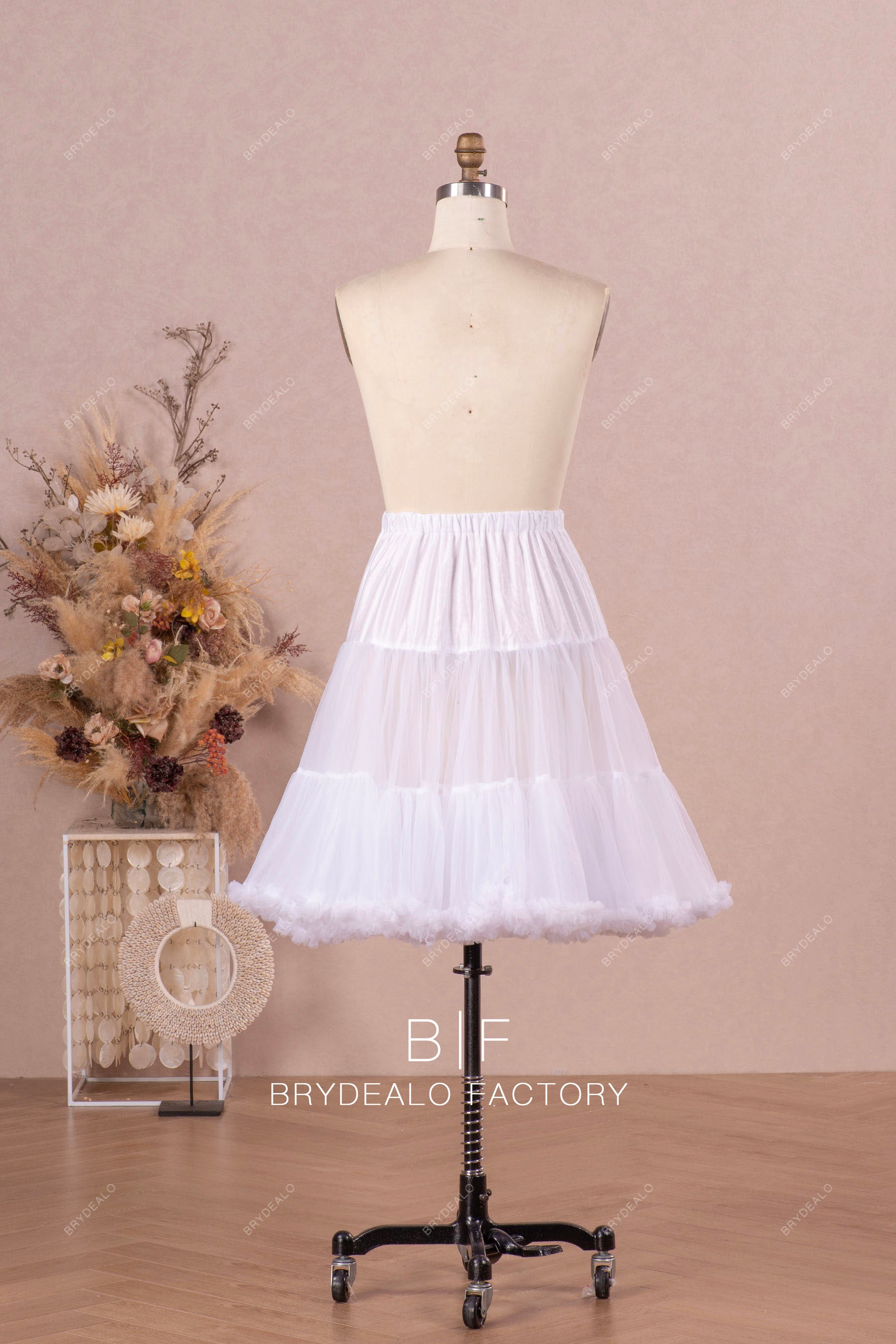 Short Elastic Waist Petticoat Wedding Dress Crinoline For Sale