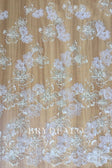 Shimmery Sequined 3D Flower Bridal Lace Fabric By the Yard