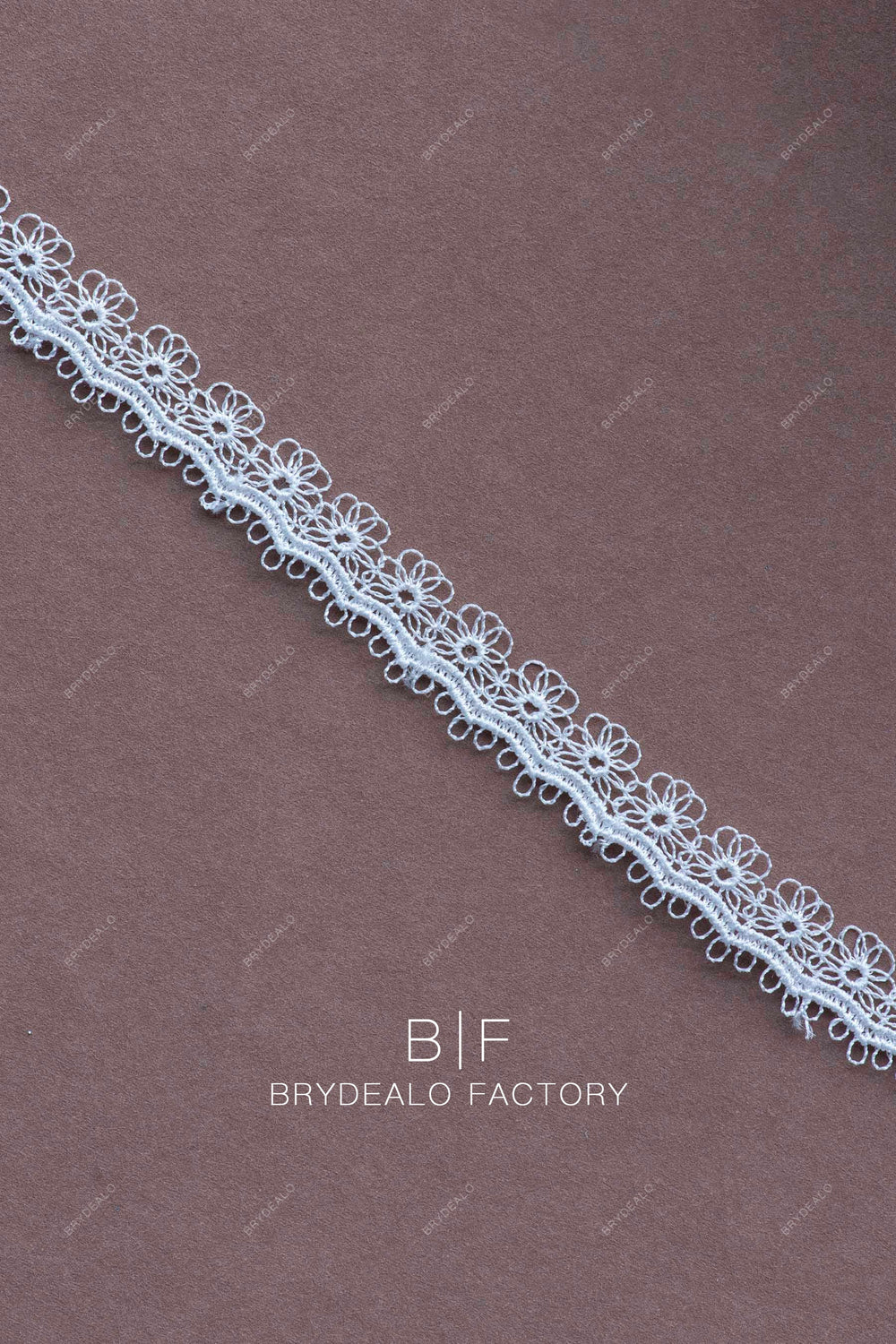 Pretty Tiny Flower Chemical Lace Trim For Sale