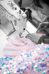 Iridescent Sequin Plunging V-neck Dramatic Prom Dress